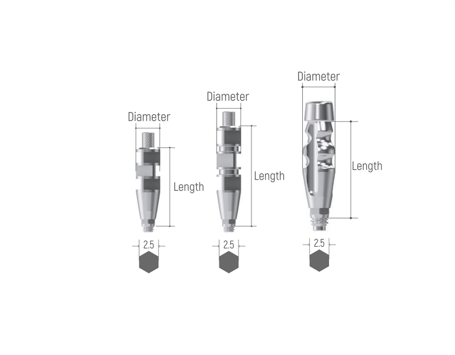 Dental Impression Materials, Trays & Dispensers Dental Analog Impression Coping Transfer Open ...