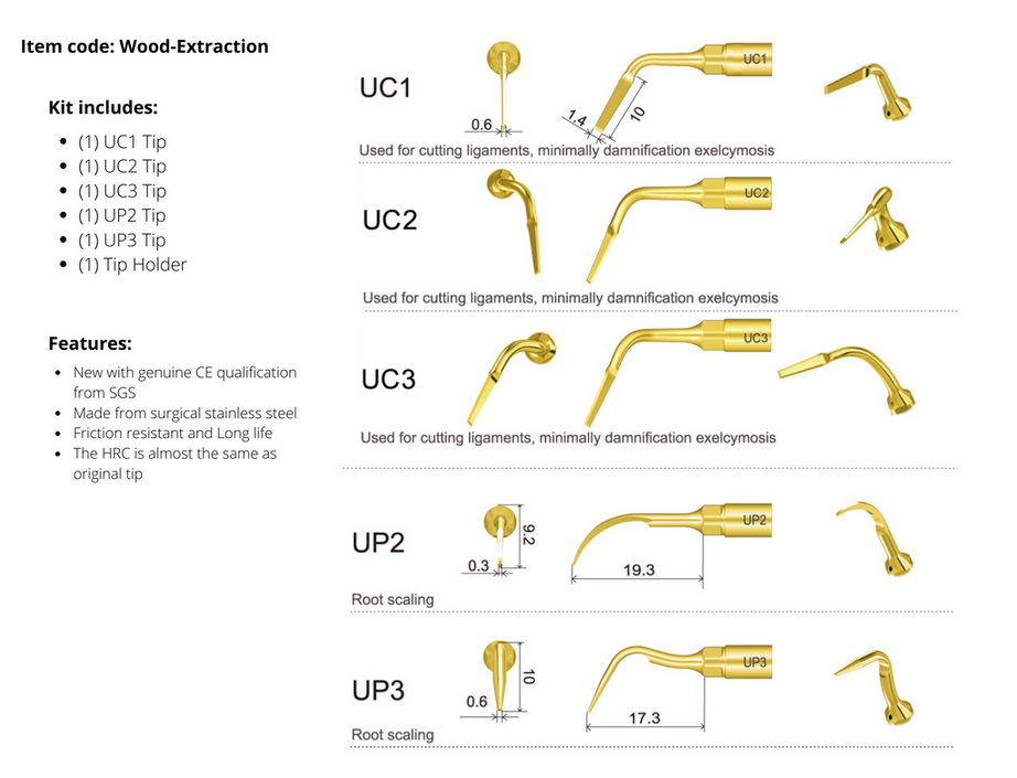 Woodpecker Piezo Dental Surgical Tip Extraction Kit | OsseoShop