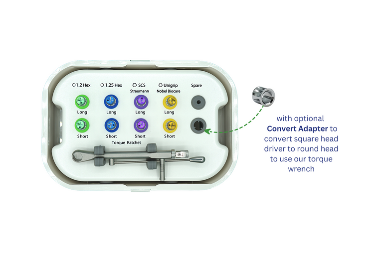 Universal Implant Prosthetic Driver Kit with Torque Wrench | Osseo Shop