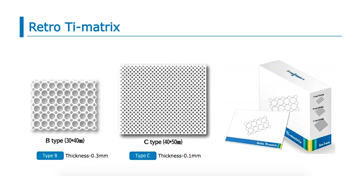 Retro Ti-matrix Titanium Mesh Membranes for GBR Dental Surgery